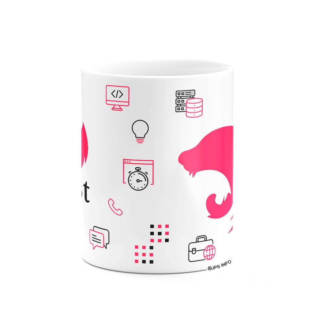 Caneca Dev - Nest JS - Branca - Fun Geek Store