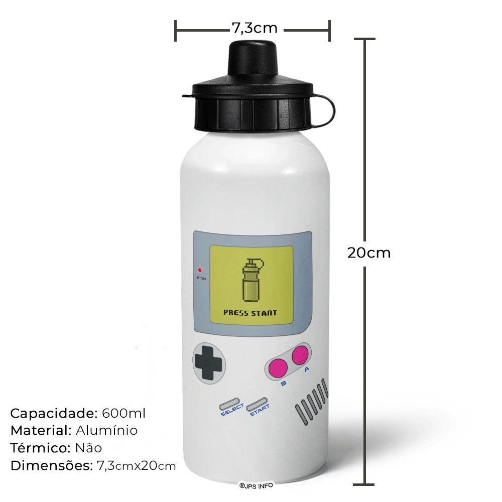 Garrafa Squeeze MQ Gamer - Game BottleBoy - Fun Geek Store