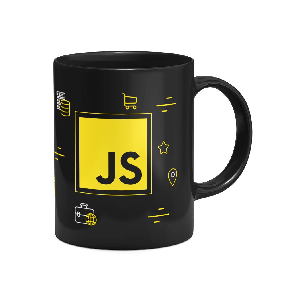 Caneca Dev - New Mug JavaScript JS - preta - Fun Geek Store