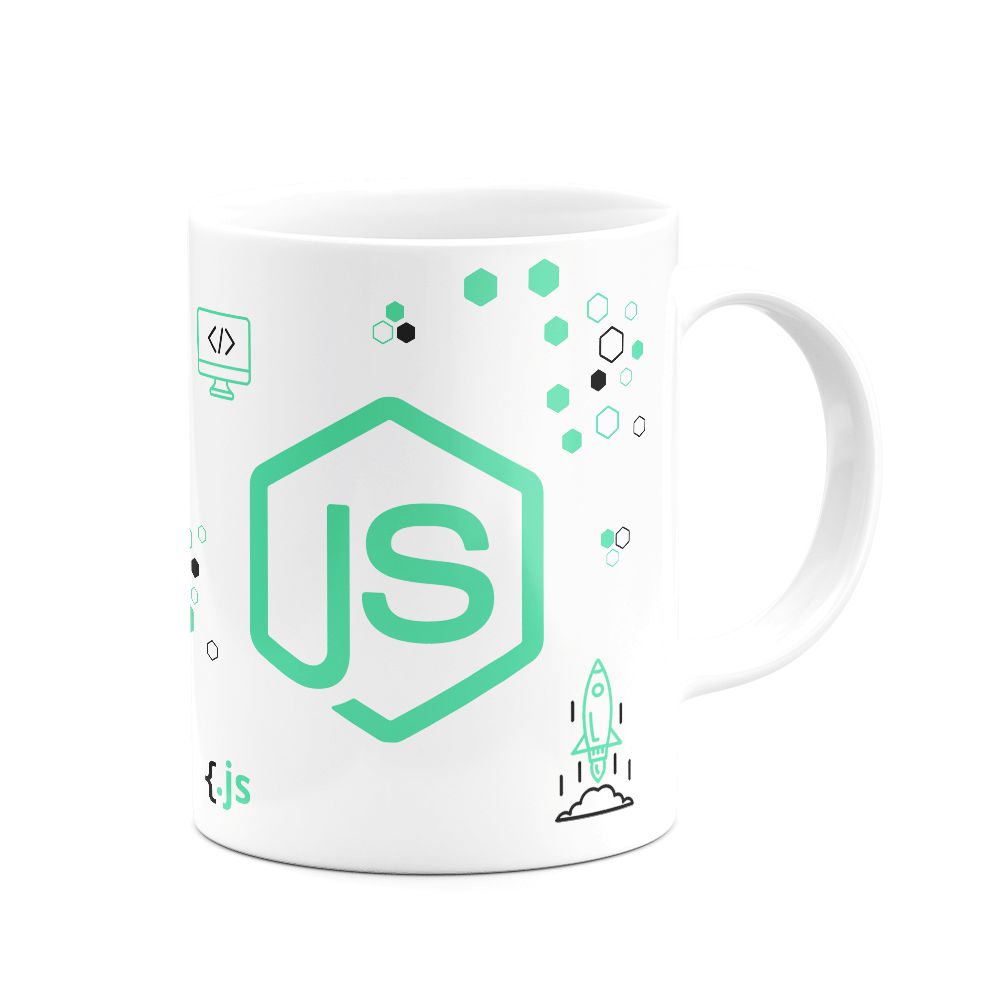 Caneca Dev - New Mug Node JS - branca - Fun Geek Store