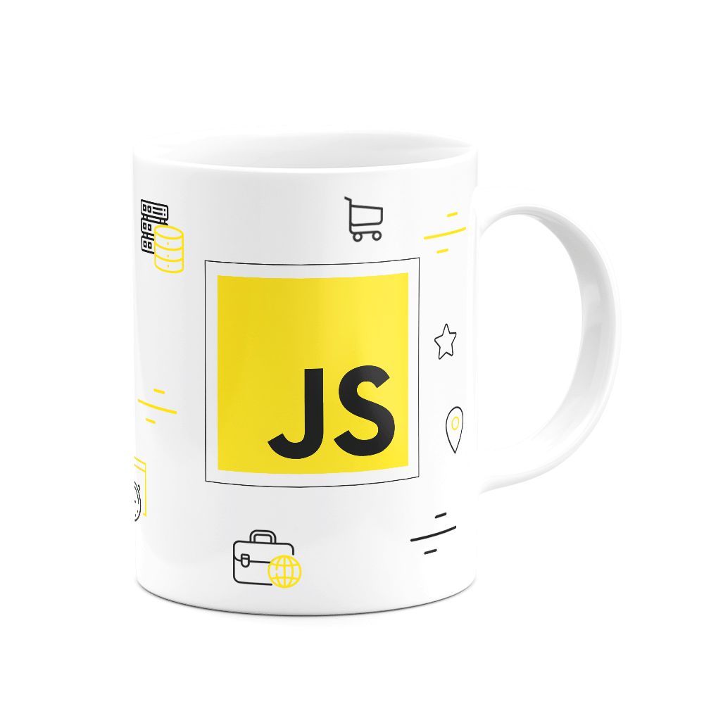 Caneca Dev - New Mug JavaScript JS - branca - Fun Geek Store