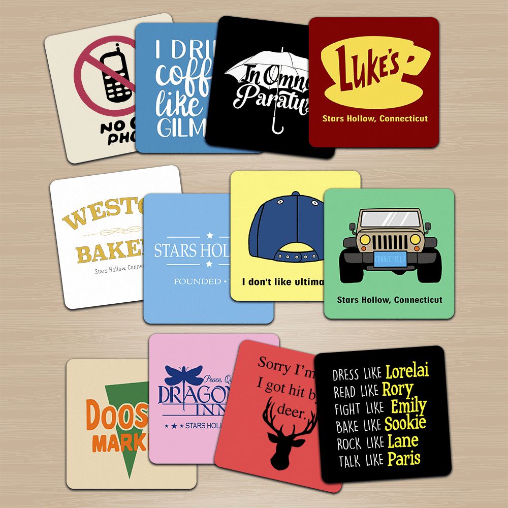 Porta copos Geek - Gilmore Girls - c/ 12 und - Fun Geek Store