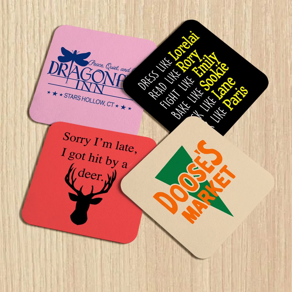 Porta copos Geek - Gilmore Girls - c/ 4 und 3.0 - Fun Geek Store