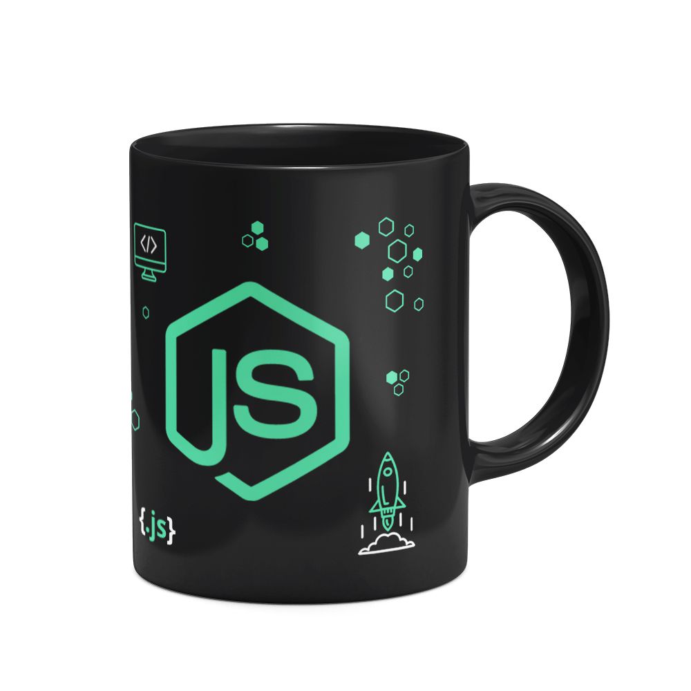 Caneca Dev - New Mug Node JS - preta (Saldo) - Fun Geek Store