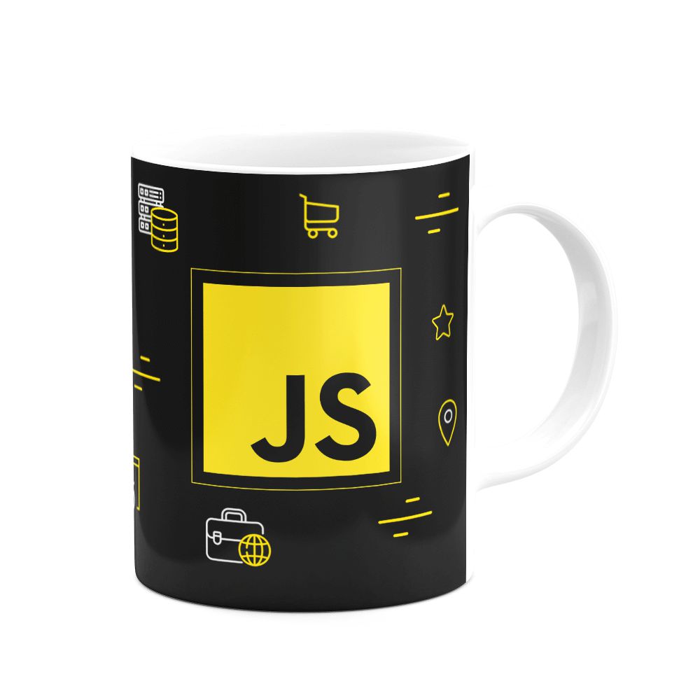 Caneca Dev - New Mug JavaScript JS - B-dark - Fun Geek Store
