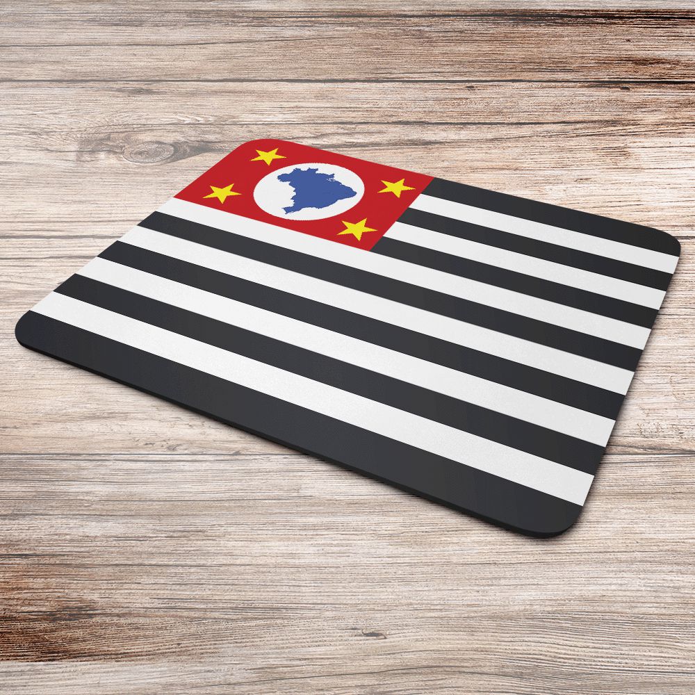 Mouse Pad - Bandeiras dos estados brasileiros - São Paulo - Fun Geek Store