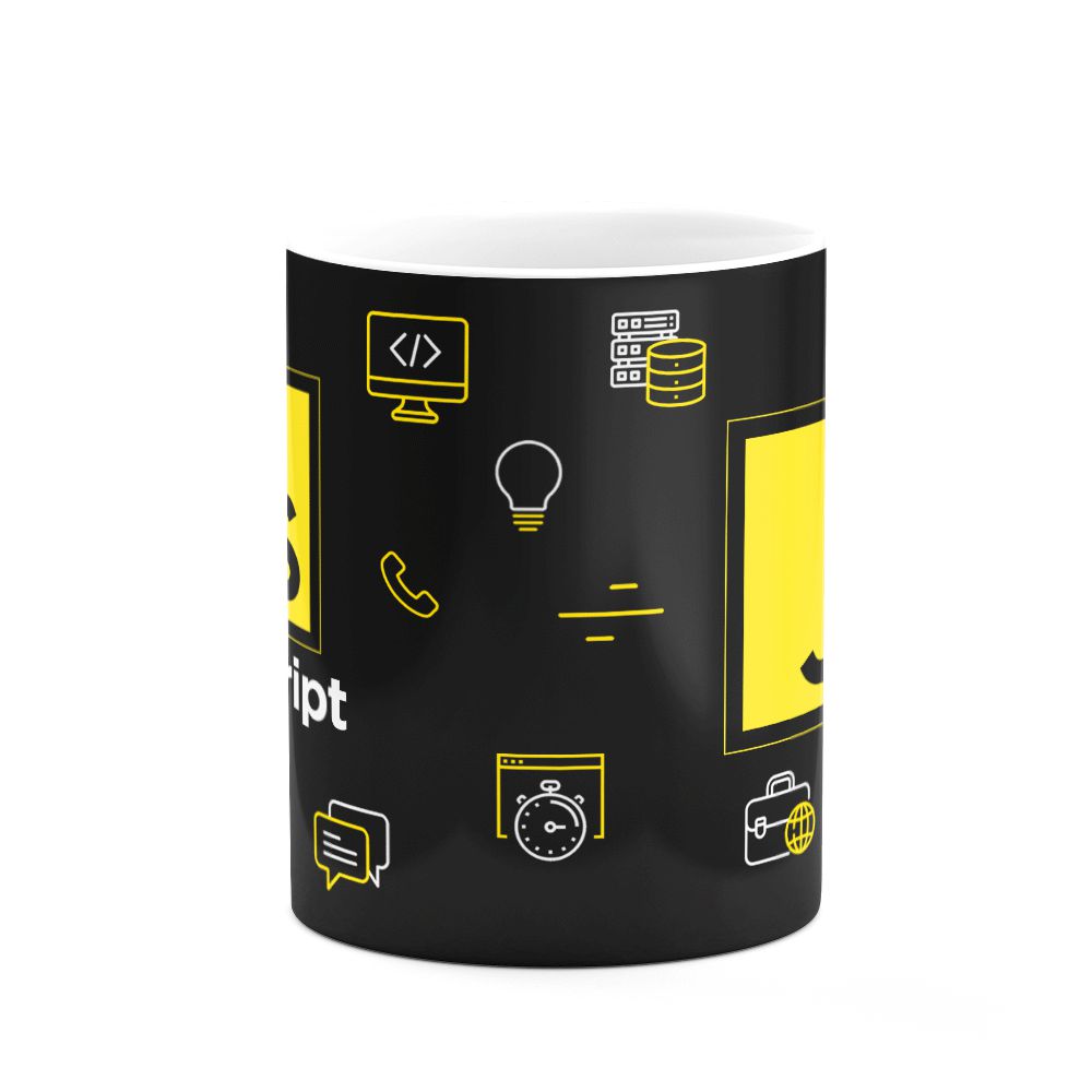 Caneca Dev - New Mug JavaScript JS - B-dark (Saldo) - Fun Geek Store