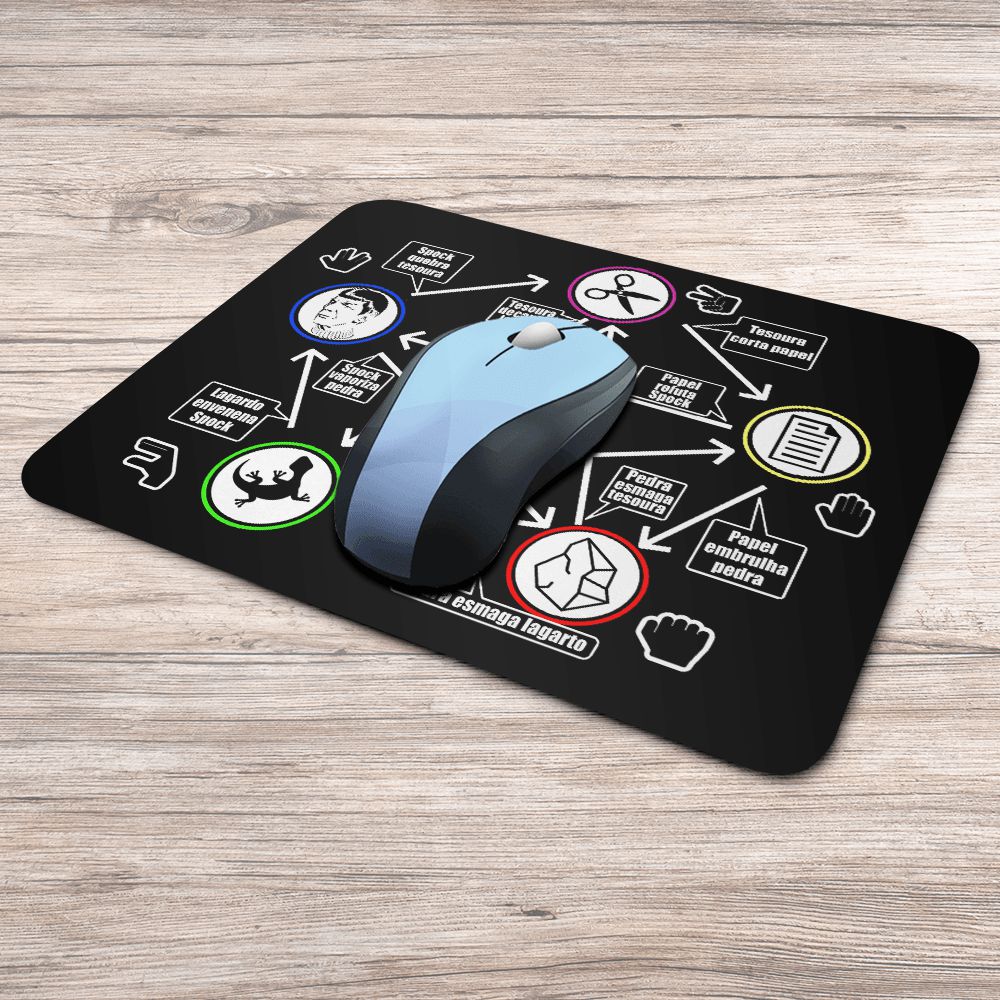 Mouse Pad Geek Gamer - Pedra, Papel, Tesoura... - Fun Geek Store