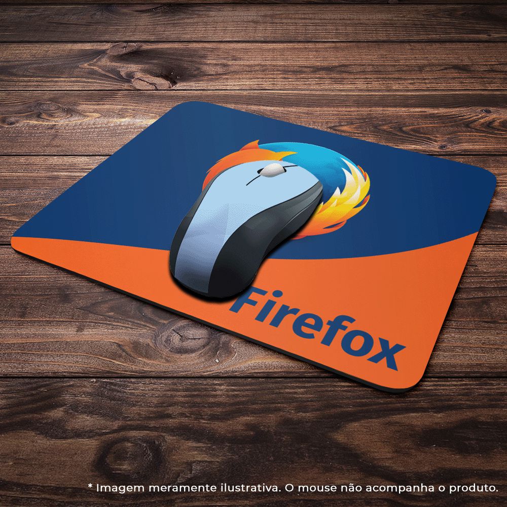 Mouse Pad Geek emborrachado - Firefox Web Browser - Fun Geek Store