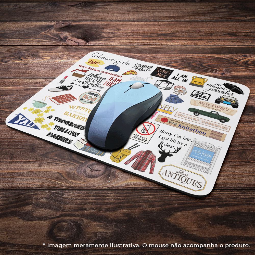 Mouse Pad Geek Icons Moments White - Gilmore Girls - Fun Geek Store