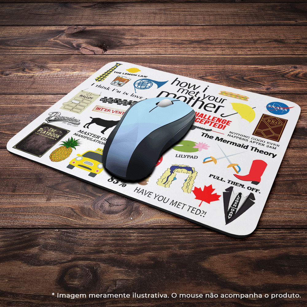 Mouse Pad Geek Icons Moments White - How i met your mother - Fun Geek Store