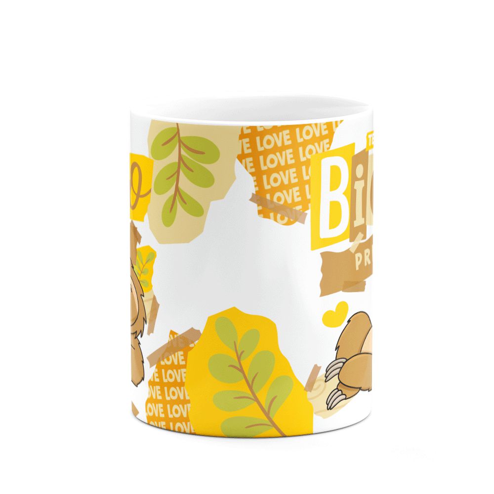 Caneca Divertida Namorados - Te amo meu bicho preguiça - Fun Geek Store