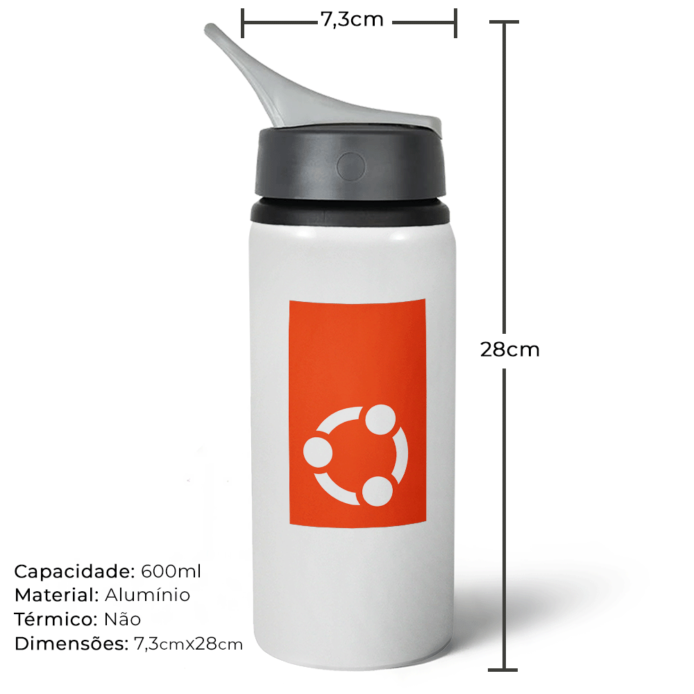 Garrafa Squeeze NK Geek Dev Linux -Ubuntu Linux - Fun Geek Store