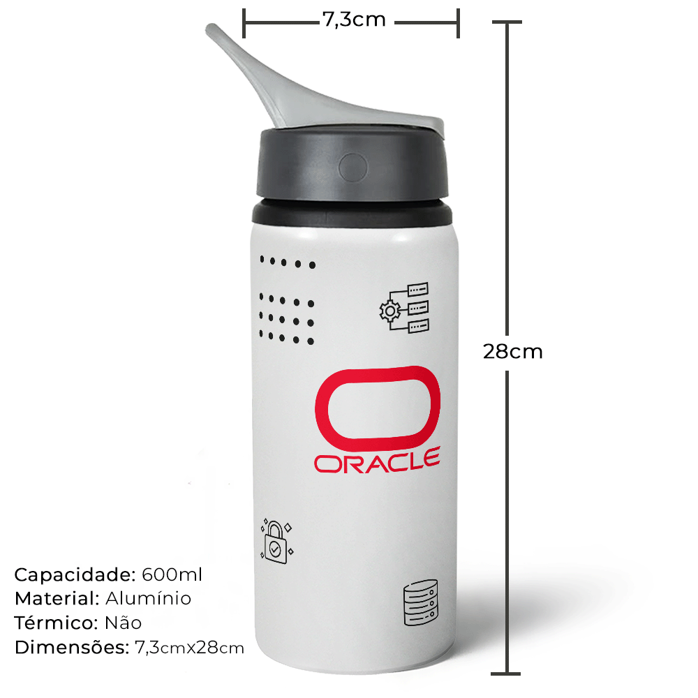 Garrafa Squeeze NK Dev Programador - Oracle - Fun Geek Store