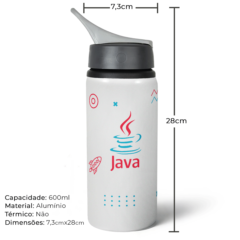 Garrafa Squeeze NK Dev Programador - Java - Fun Geek Store