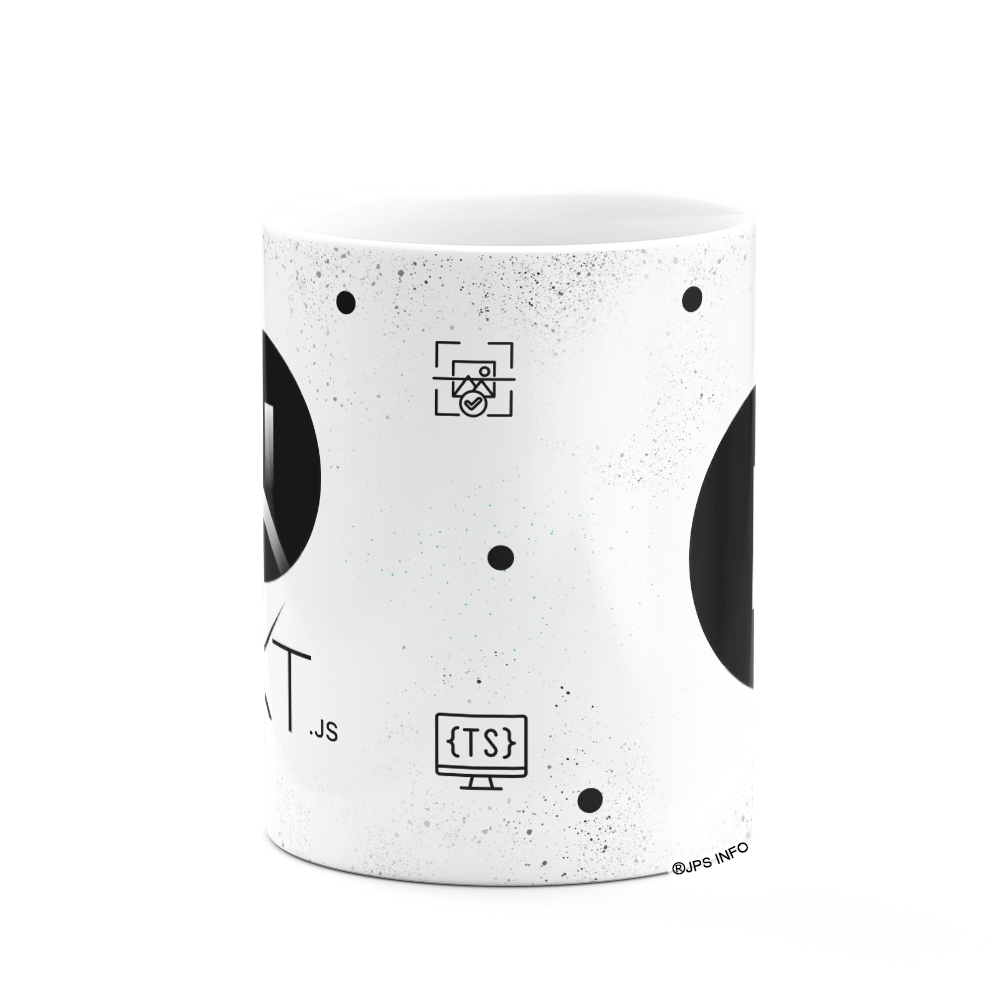 Caneca Geek Dev Programador - Next JS - 325ml branca - Fun Geek Store