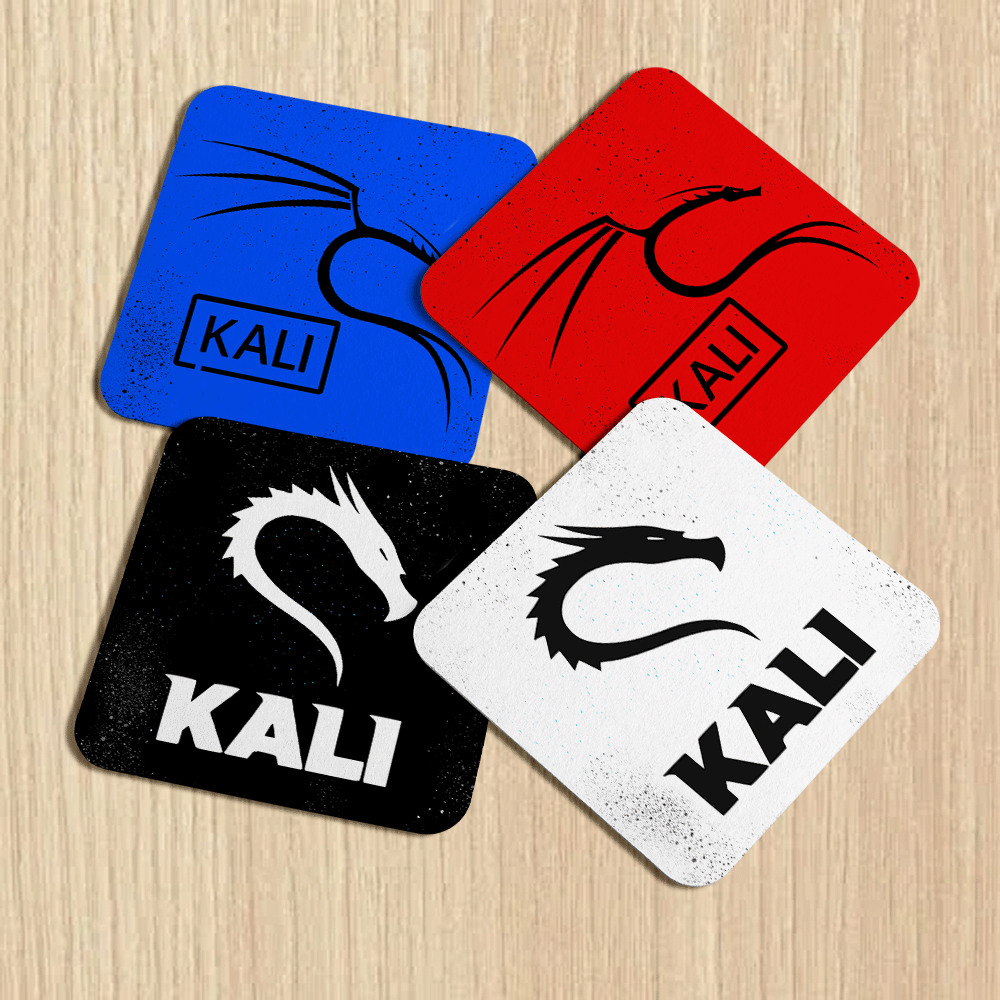 Porta copos Geek Linux Dev - Kali Linux c/4pçs - JPS INFO