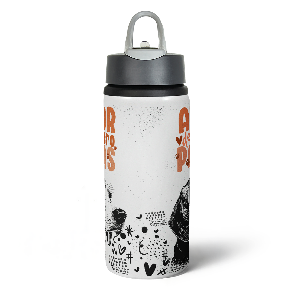 Garrafa Squeeze NK - Amor de Quatro Patas - Beagle - Fun Geek Store
