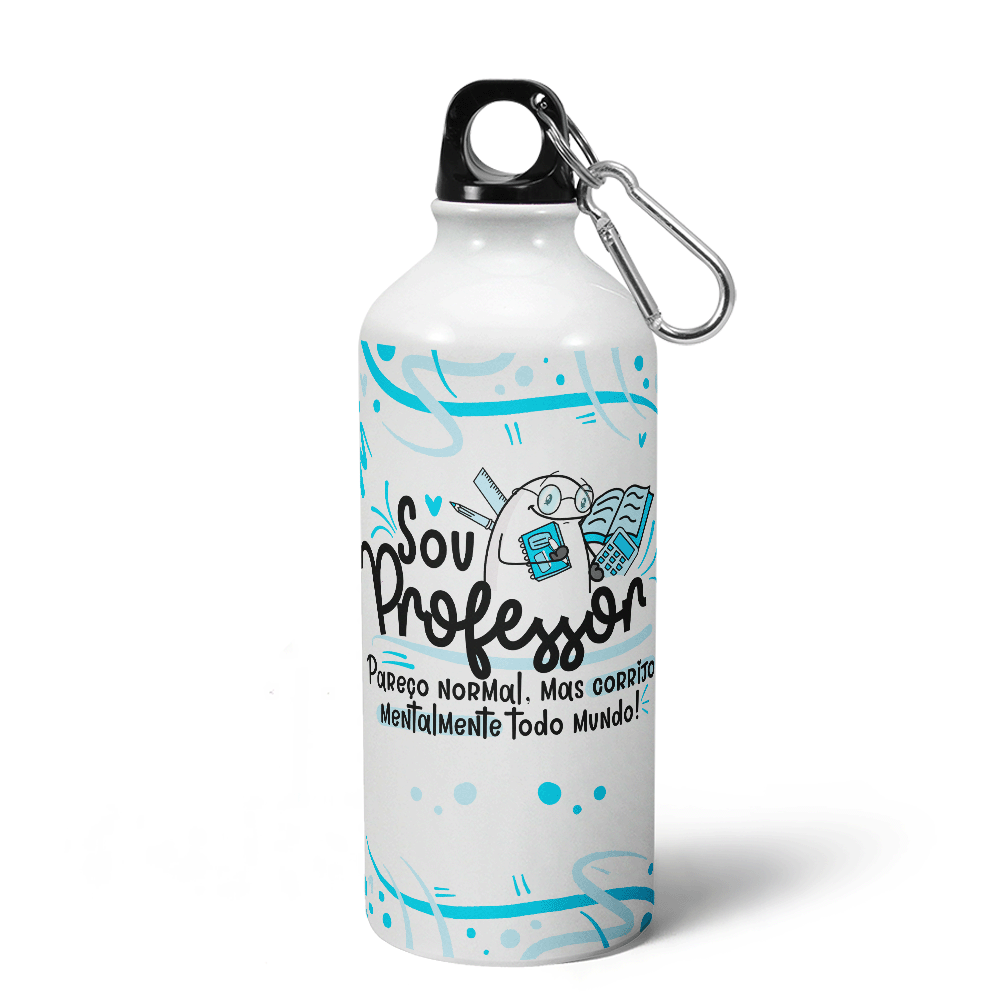 Garrafa Squeeze MQ Flork Profissões - Sou Professor - Fun Geek Store