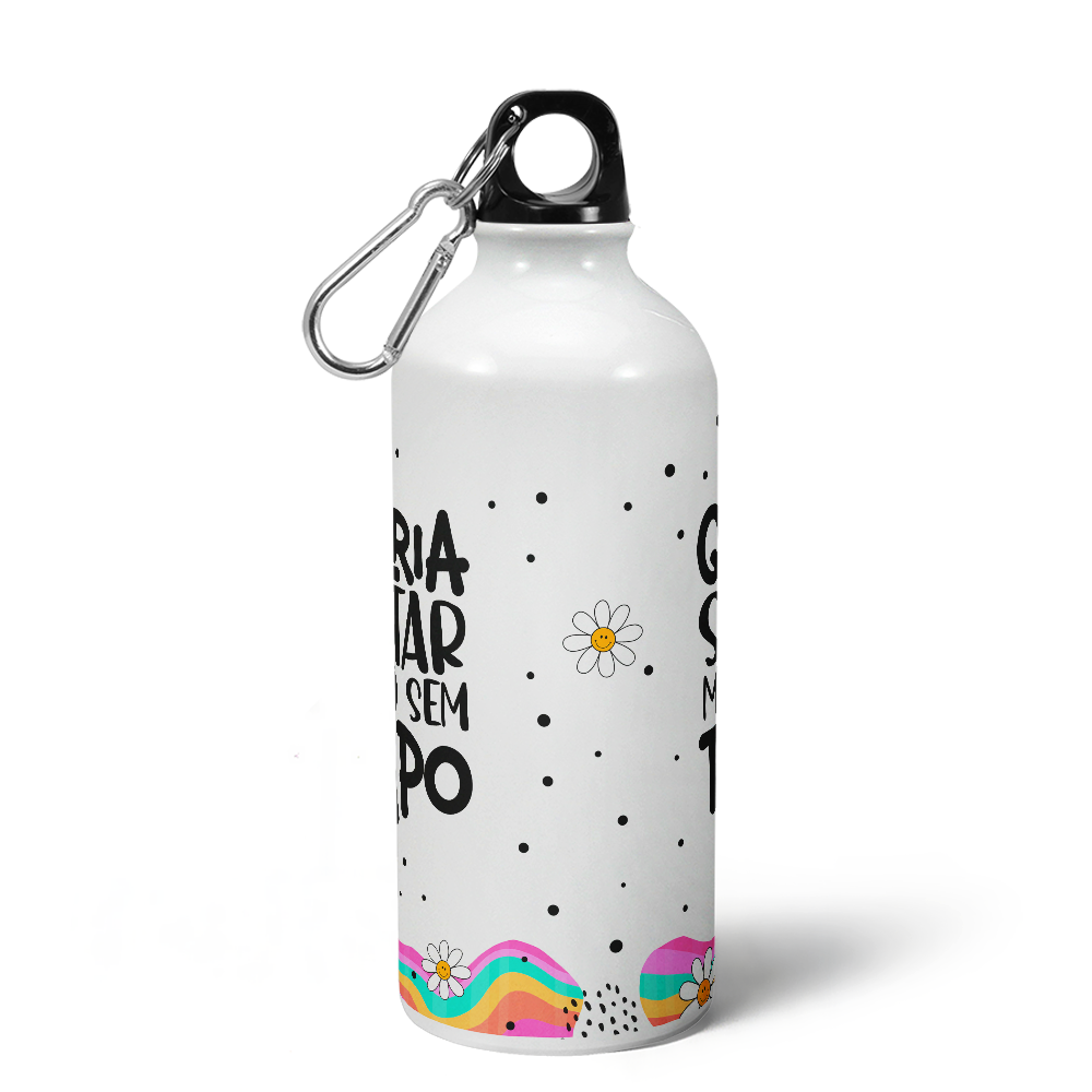 Garrafa Squeeze MQ Vibes - Queria surtar mas tô sem tempo - Fun Geek Store