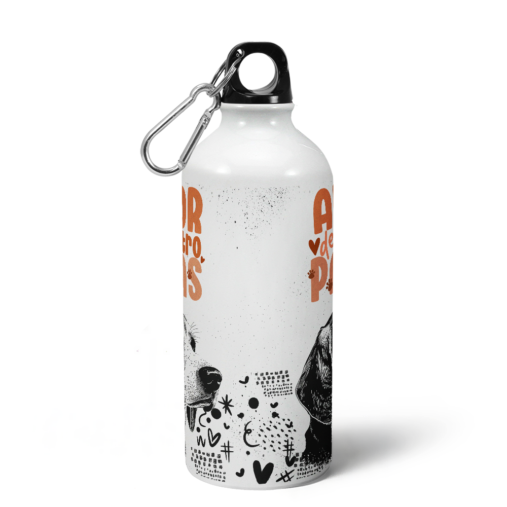 Garrafa Squeeze MQ - Amor de Quatro Patas - Beagle - Fun Geek Store