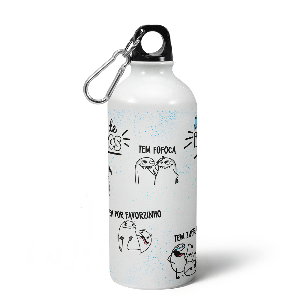 Garrafa Squeeze MQ Flork Irmãos - Amor de irmãos - Fun Geek Store