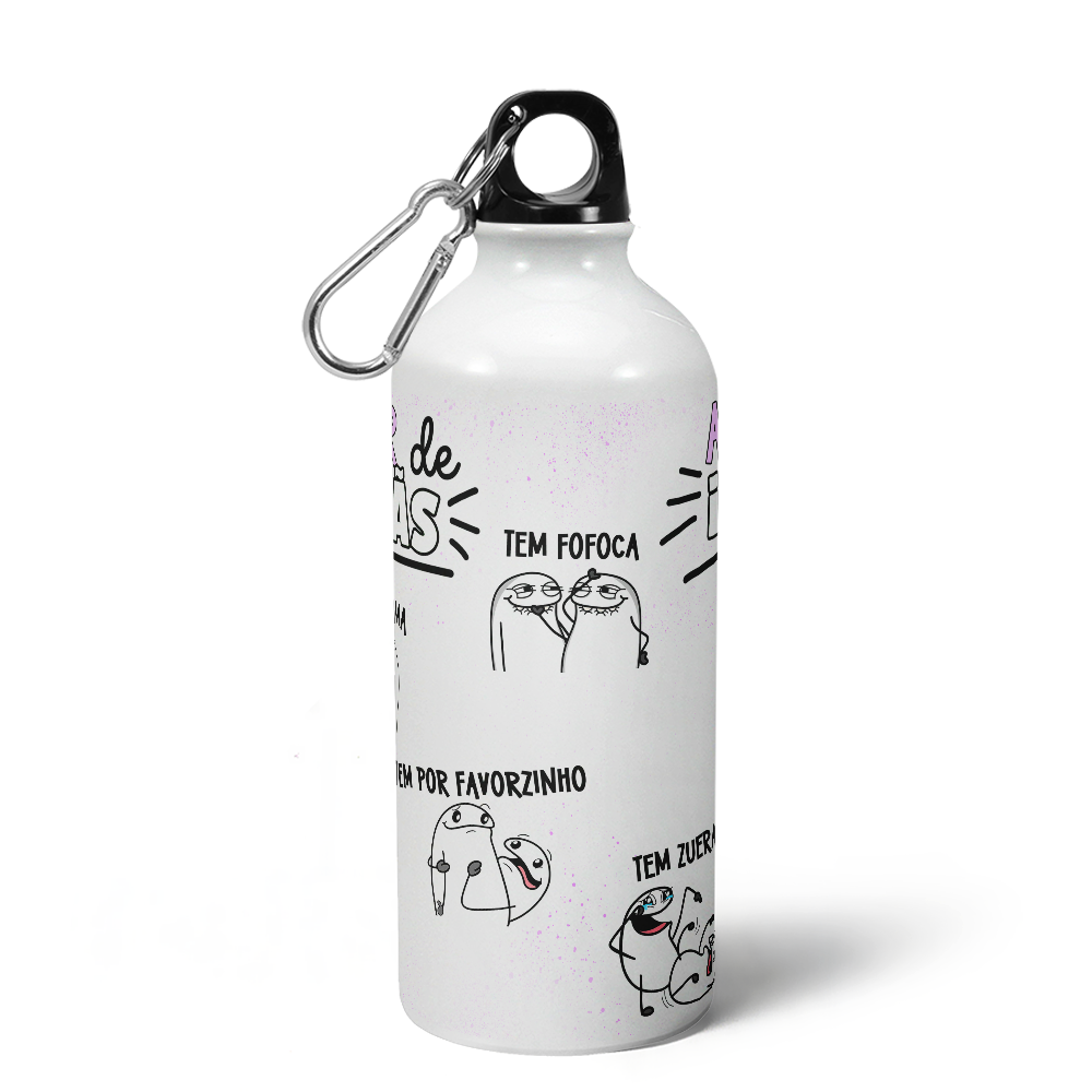 Garrafa Squeeze MQ Flork Irmãos - Amor de irmãs - Fun Geek Store
