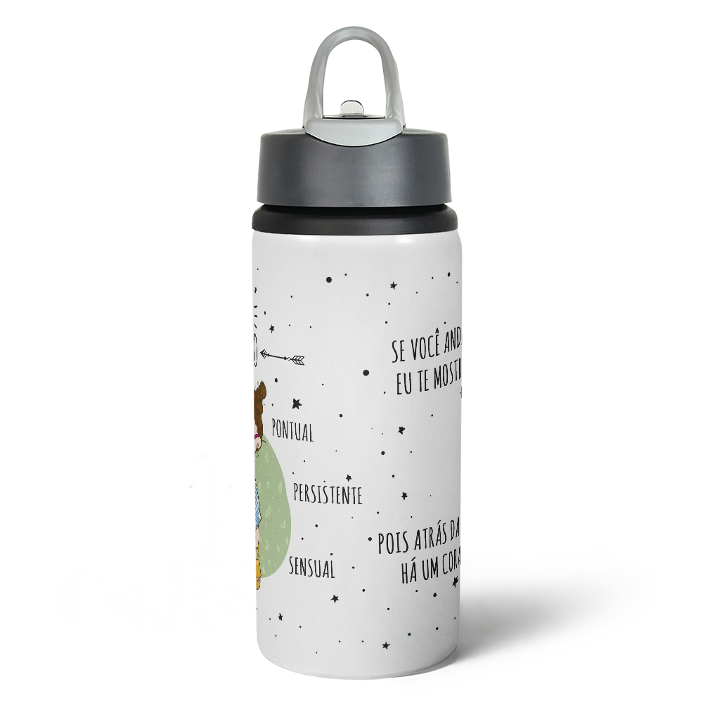 Garrafa Squeeze NK Signos - Ela é de Touro - 600ml - JPS INFO