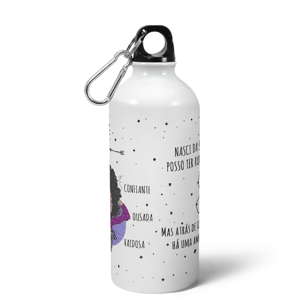 Garrafa Squeeze MQ Signos - Ela é de Leão - 600ml - Fun Geek Store