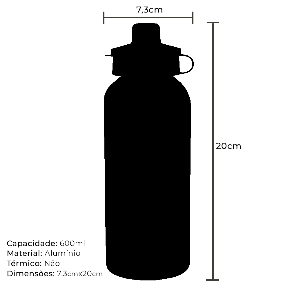 Garrafa Squeeze MQ Signos - Ela é de Gêmeos - 600ml - Fun Geek Store