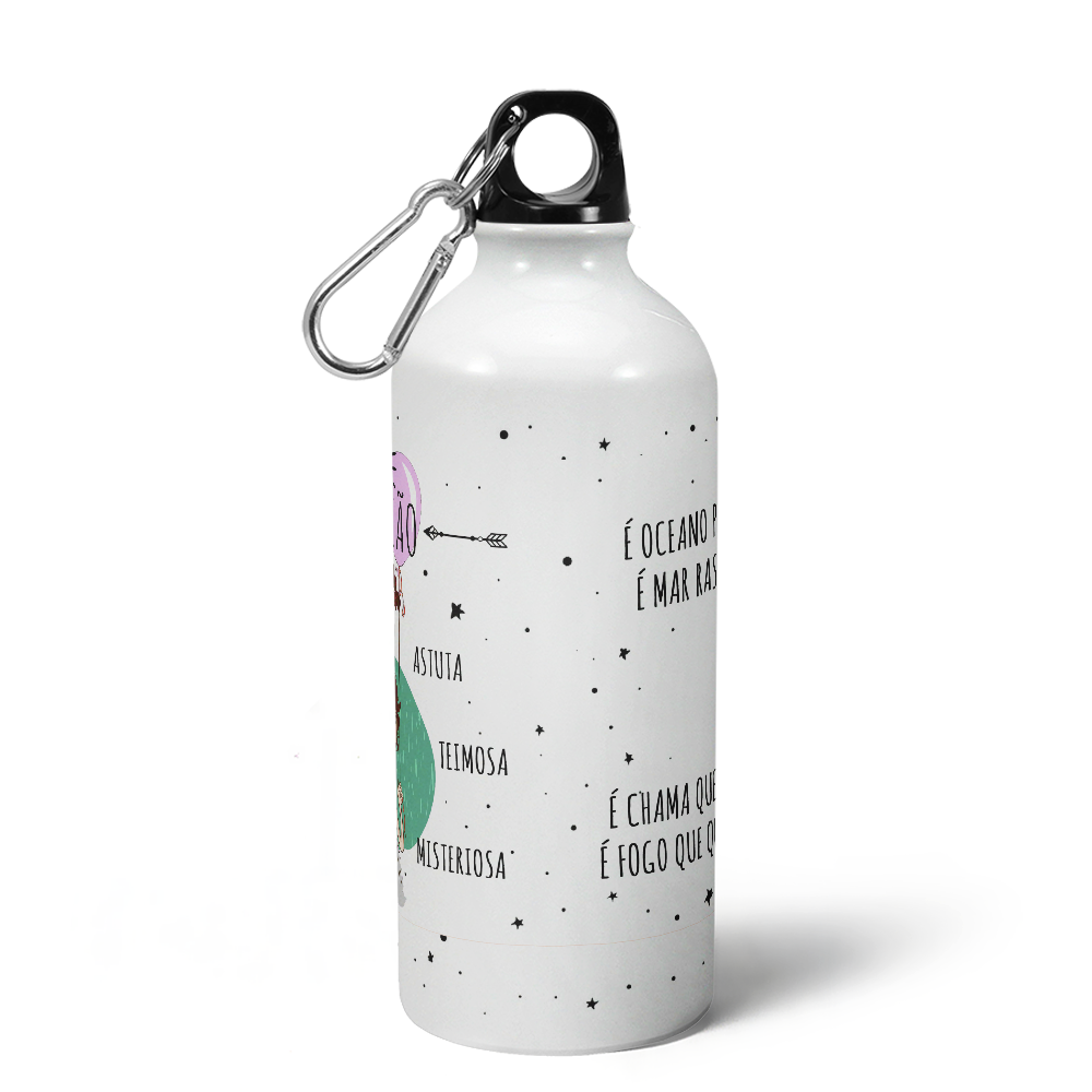 Garrafa Squeeze MQ Signos - Ela é de Escorpião - 600ml - JPS INFO