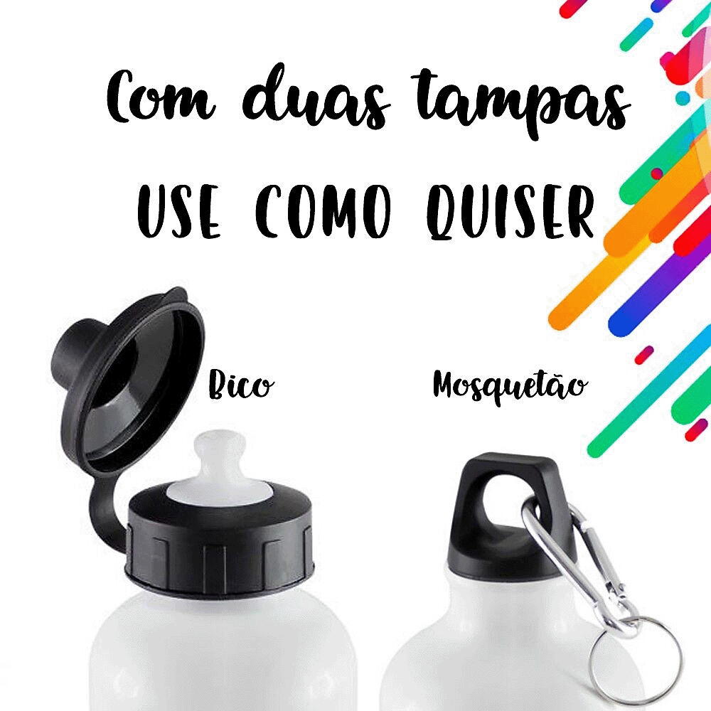 Garrafa Squeeze MQ Profissões - Terapeuta Ocupacional - M2 - Fun Geek Store