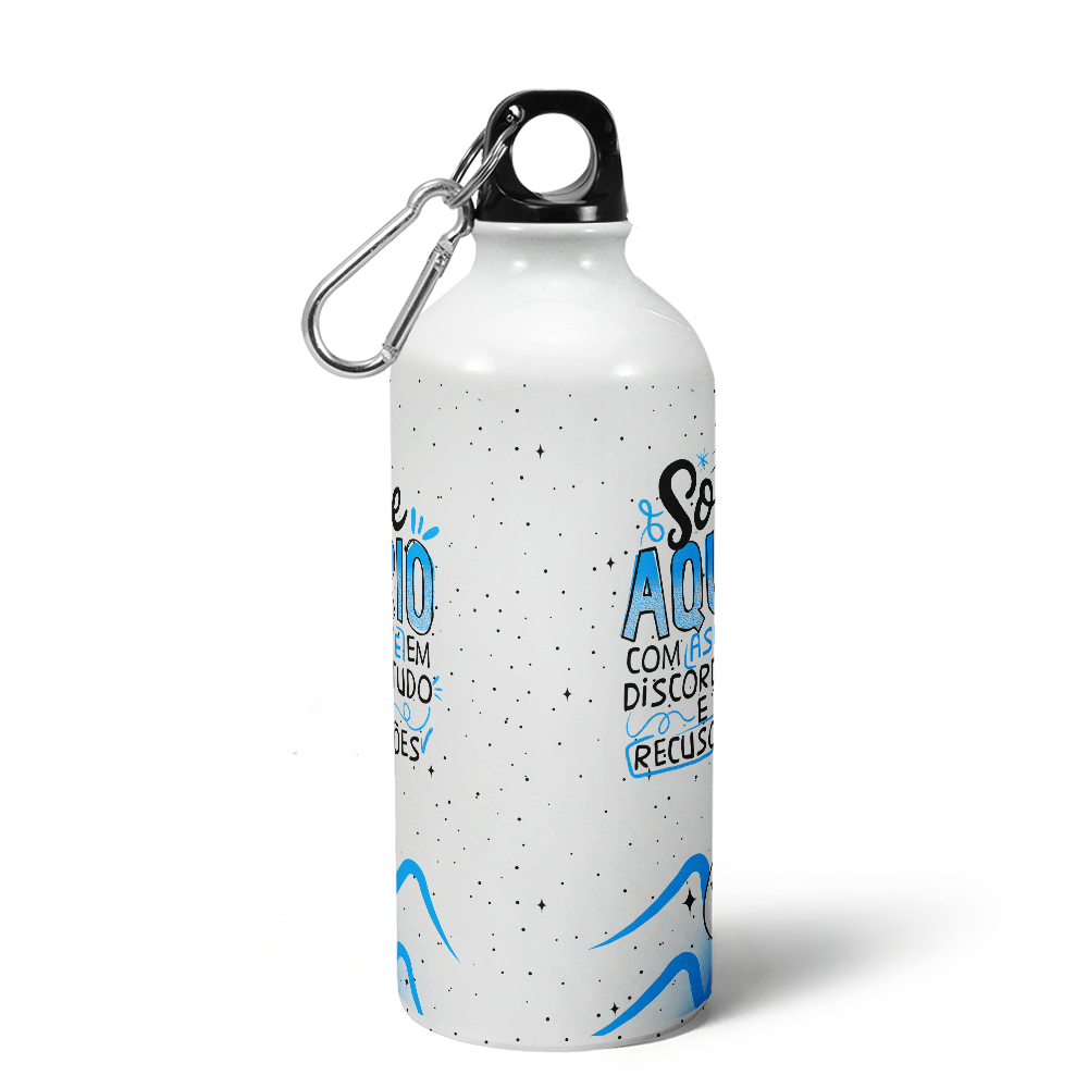 Garrafa Squeeze MQ Funny Signos - Sou de Aquário - 600ml - Fun Geek Store