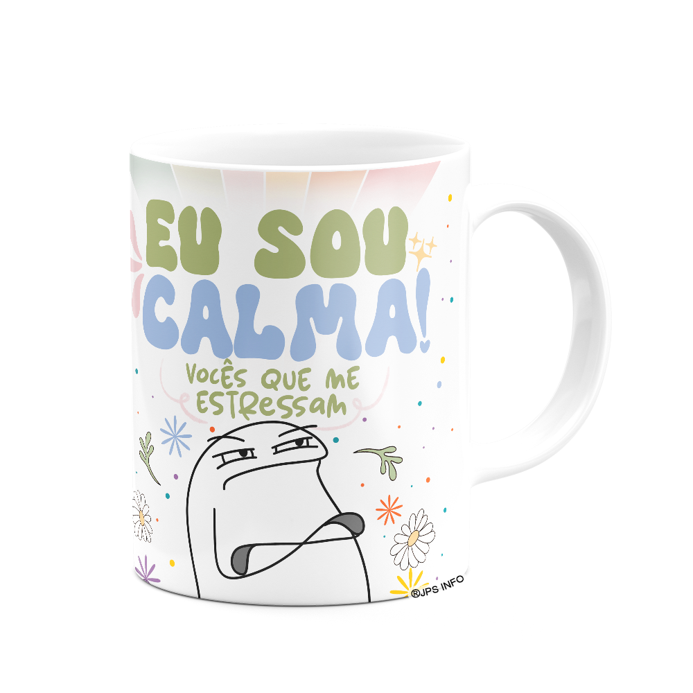 Caneca Flork Vibes - Eu sou calma - 325ml - Fun Geek Store