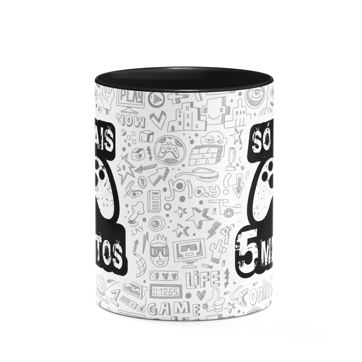 Caneca Gamer - Só mais 5 minutos - B-black - JPS INFO