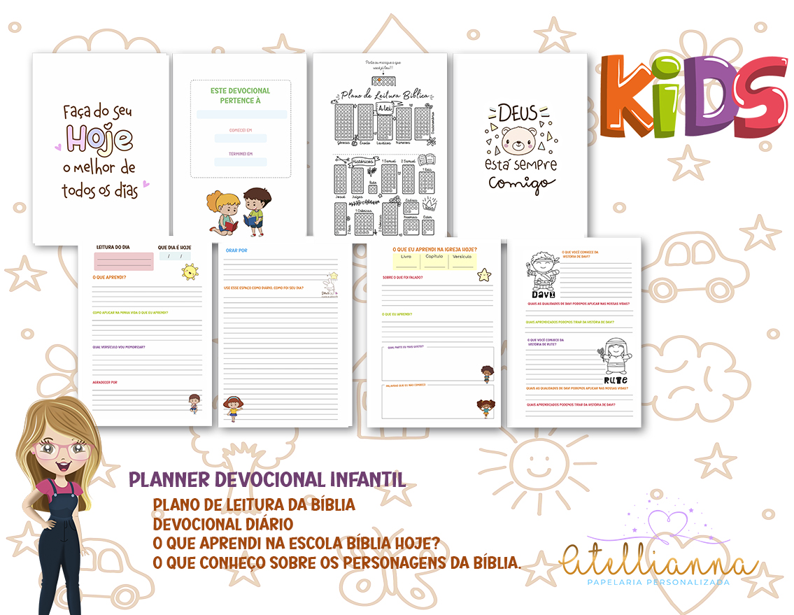 Planner Devocional Infantil - atellianna.com.br