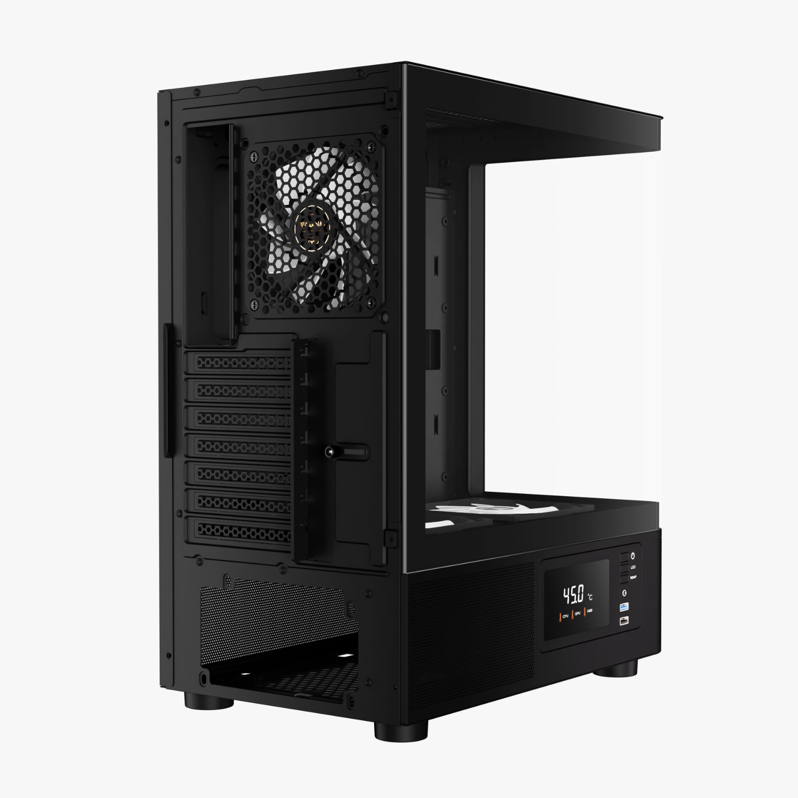 Gabinete Gamer Gamdias Atlas E2 CG Preto Vidro Curvo Com 3 Fans ARGB ...