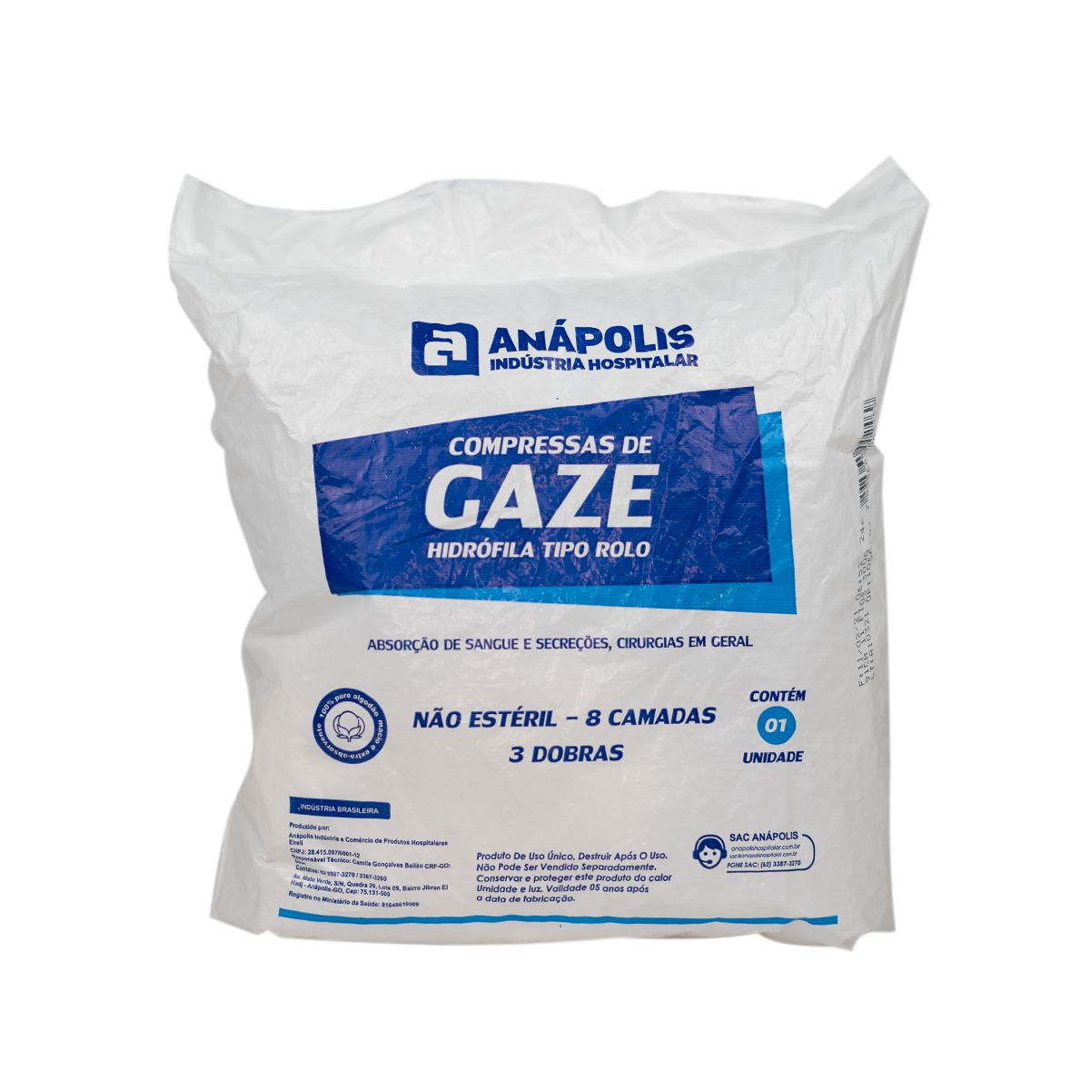 Compressa de Gaze Rolo - Supermédica Distribuidora - Supermédica ...