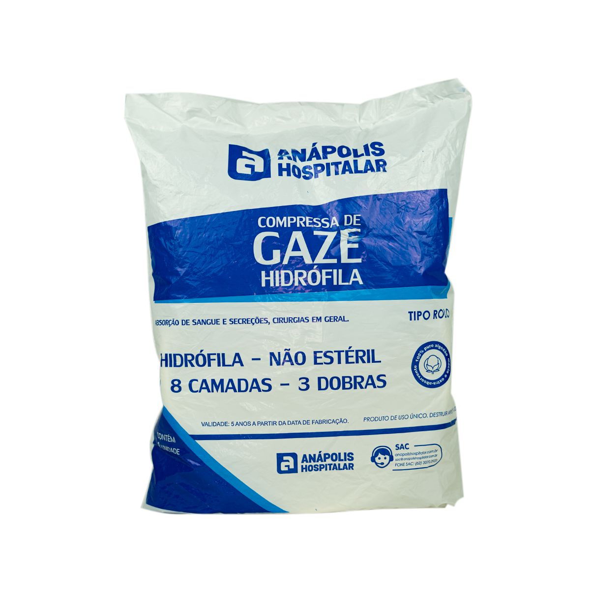 Compressa de Gaze Rolo - Supermédica Distribuidora - Supermédica ...