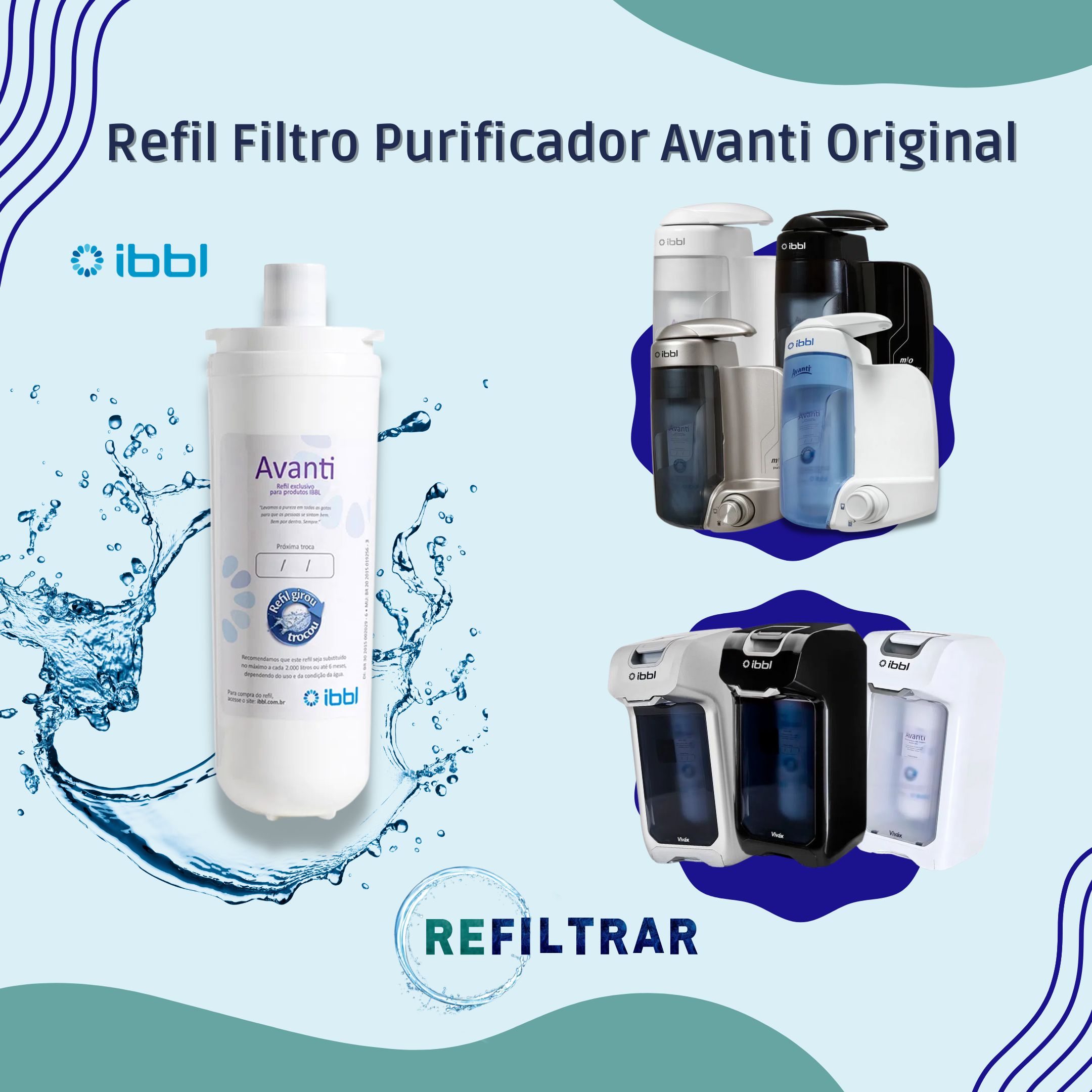 Refil Filtro Ibbl Purificador Avanti Original Ibbl - Refiltrar - A ...