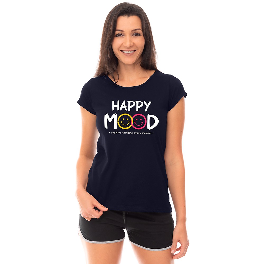 Camiseta Babylook Feminina MXD Conceito Happy Mood Bom Humor - MXD Conceito