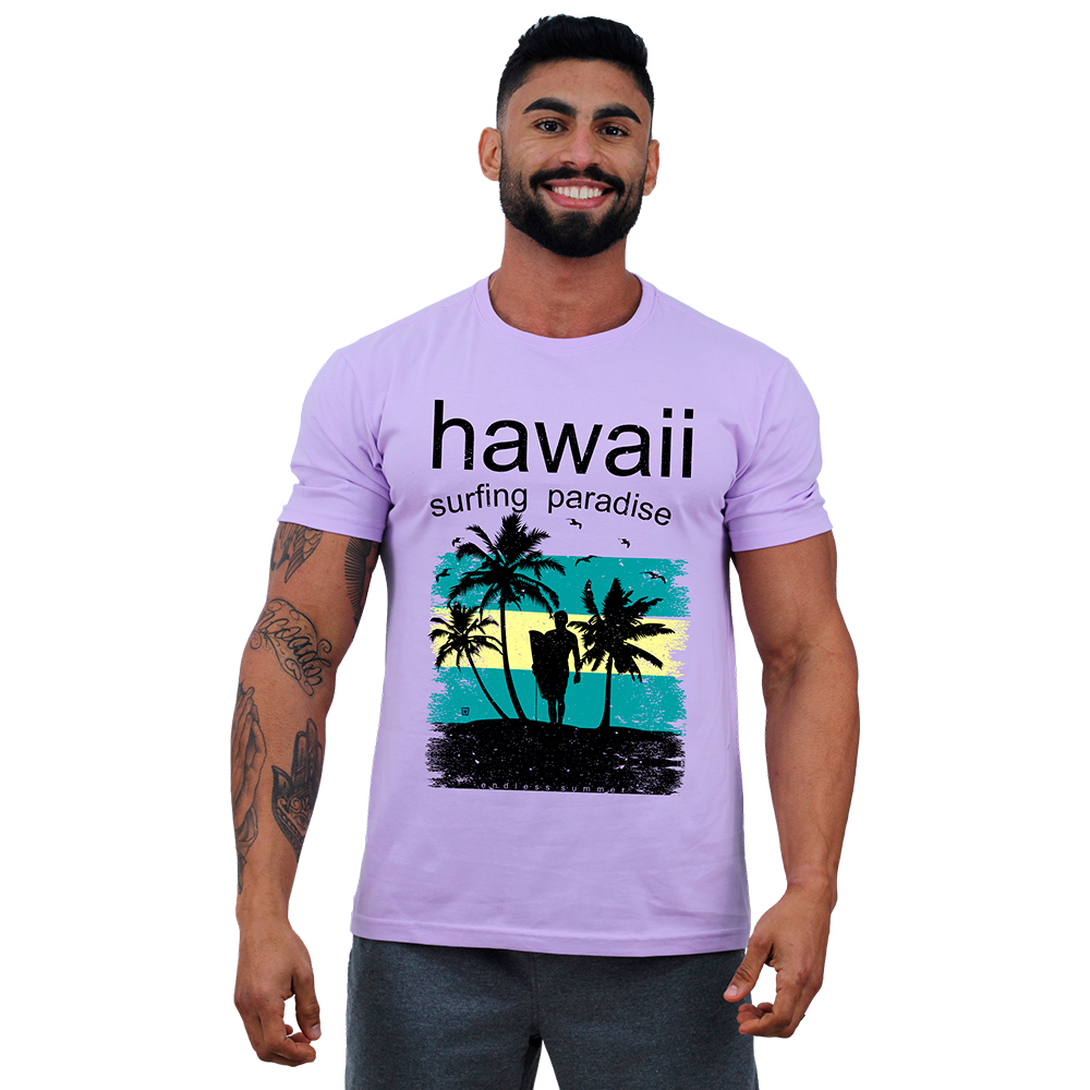 Camiseta Tradicional Masculina Manga Curta MXD Conceito SURF Hawaii - MXD Conceito