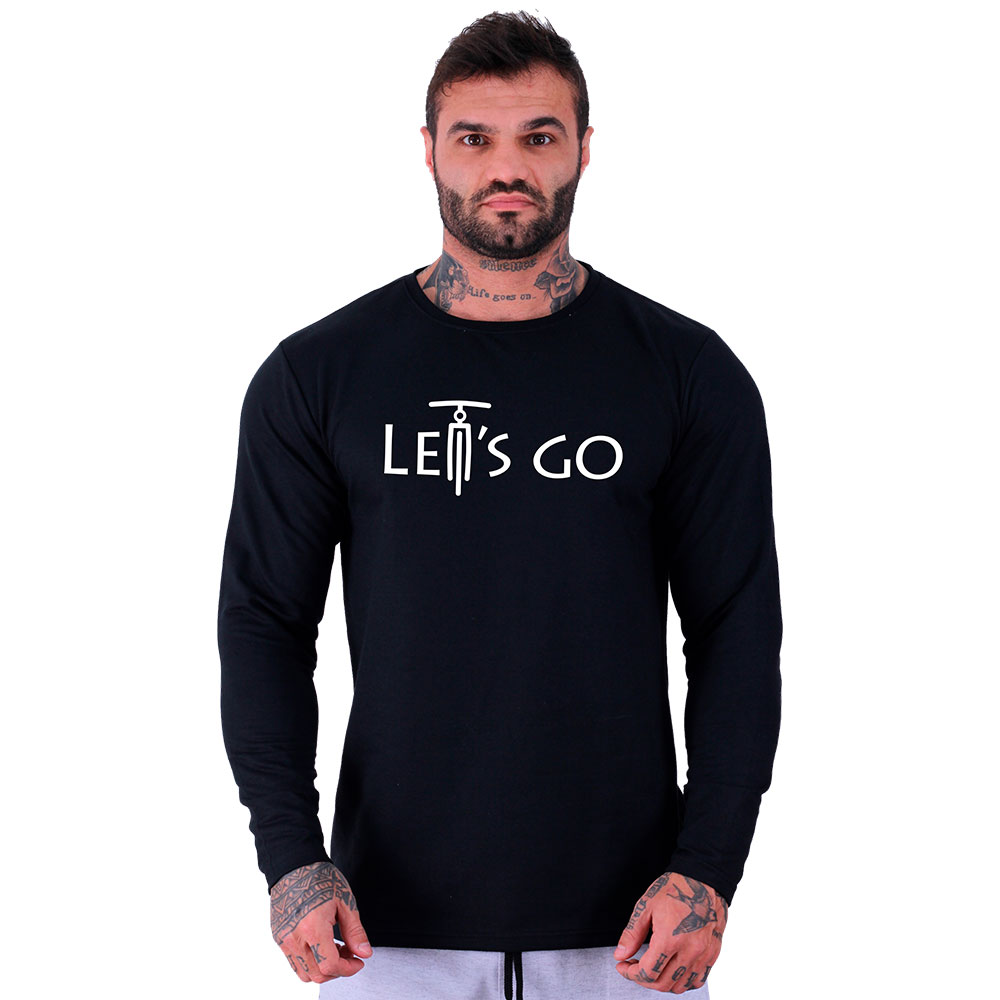 Camiseta Manga Longa Moletinho MXD Conceito MTB Lets Go Bike De Frente - MXD Conceito