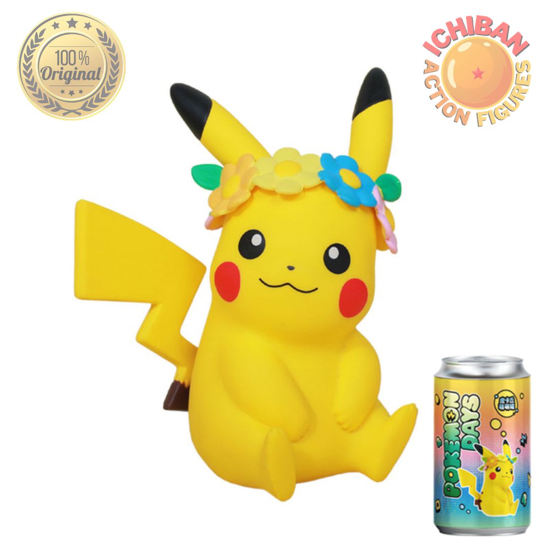 POKÉMON DAYS PIKACHU NA LATINHA COROA DE FLORES - ICHIBAN ACTION FIGURES