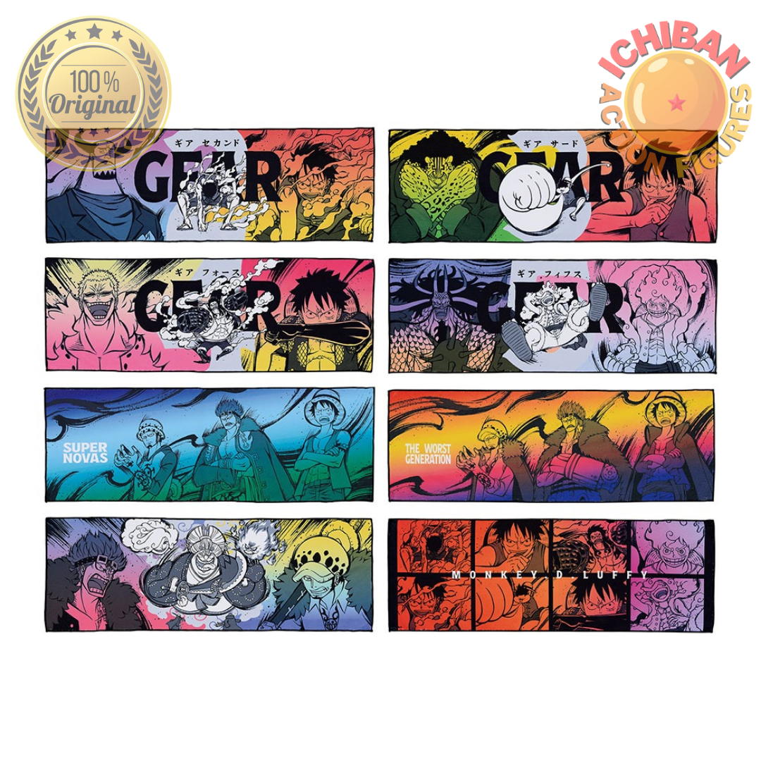 TOALHA LUFFY, LAW, EUSTASS KID LARANJA ONE PIECE BEYOND THE LEVEL LETRA ...
