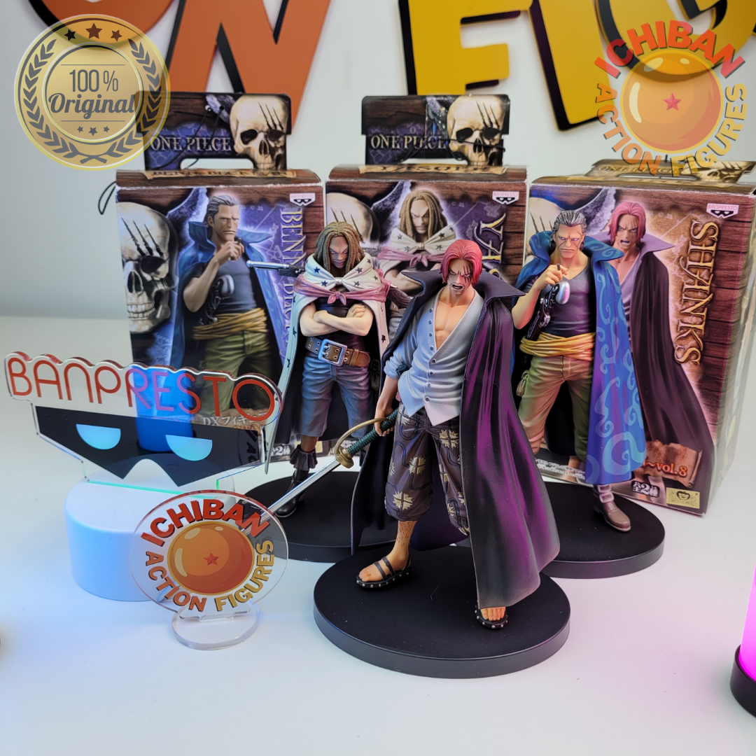 TRIO SHANKS, BEN BECK E YASOPP ONE PIECE DXF BANPRESTO 100% ORIGINAL ...