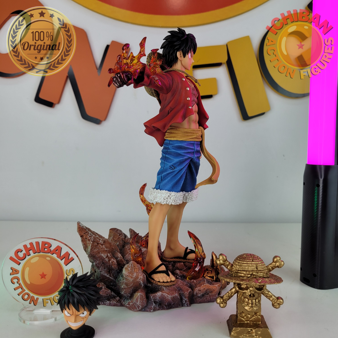 MONKEY D. LUFFY ONE PIECE SEM CAPA HAKI LARANJA VER.2 LX STUDIOS 100% ...