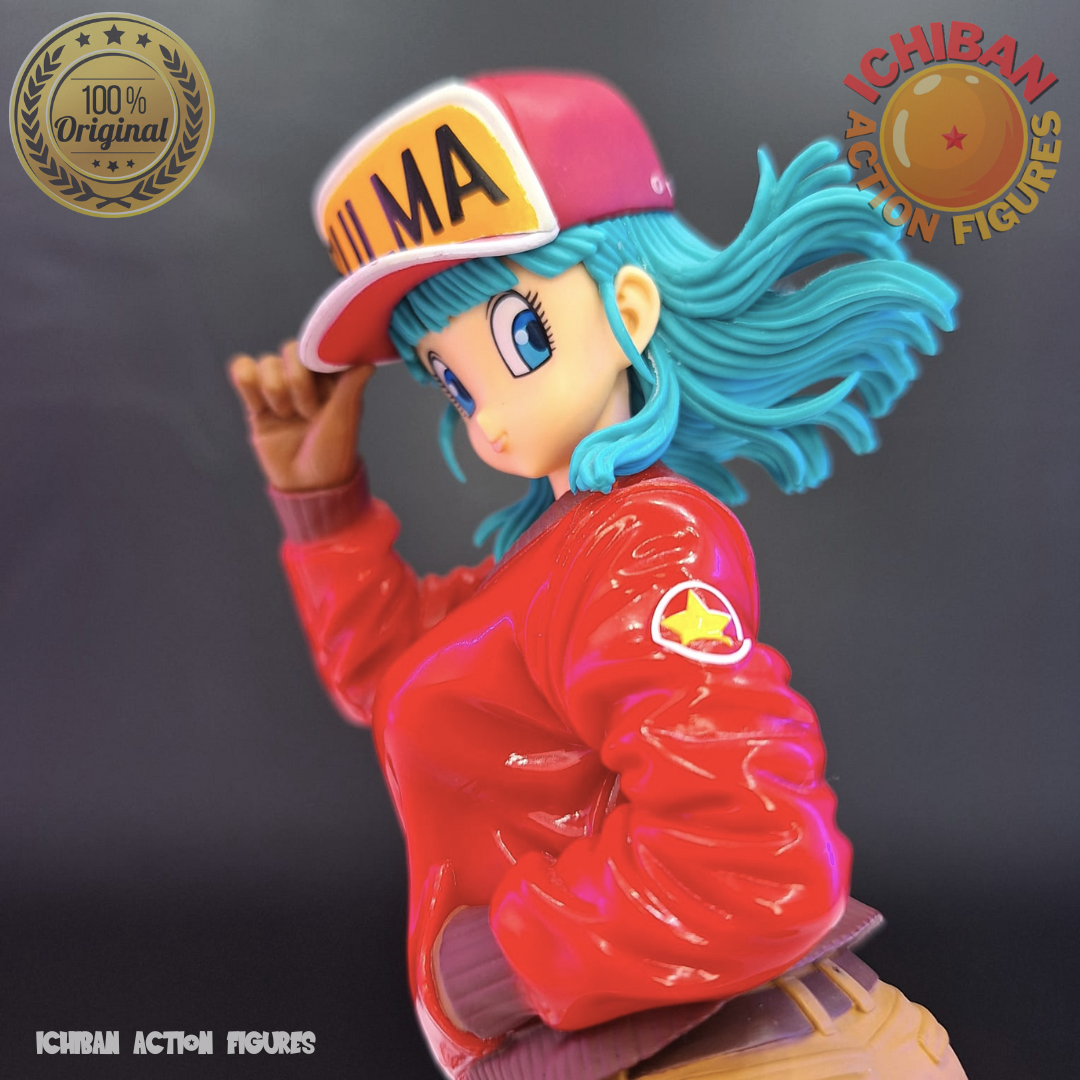 BULMA JAQUETA VERMELHA DRAGON BALL GLITTER AND GLAMOURS BANPRESTO 100% ...