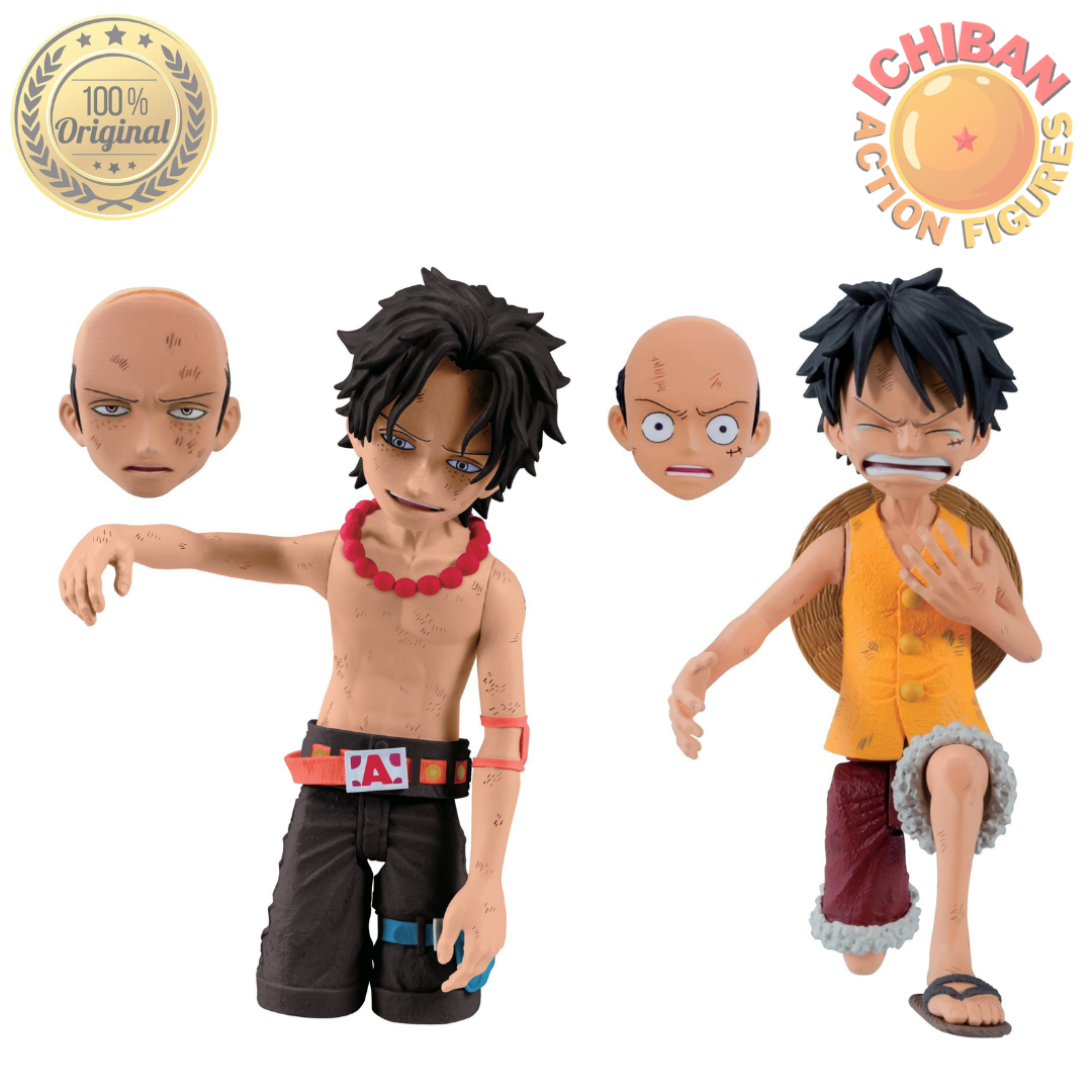 CONJUNTO LUFFY ABRAÇANDO ACE ONE PIECE CRY HEART BANPRESTO 100% ...