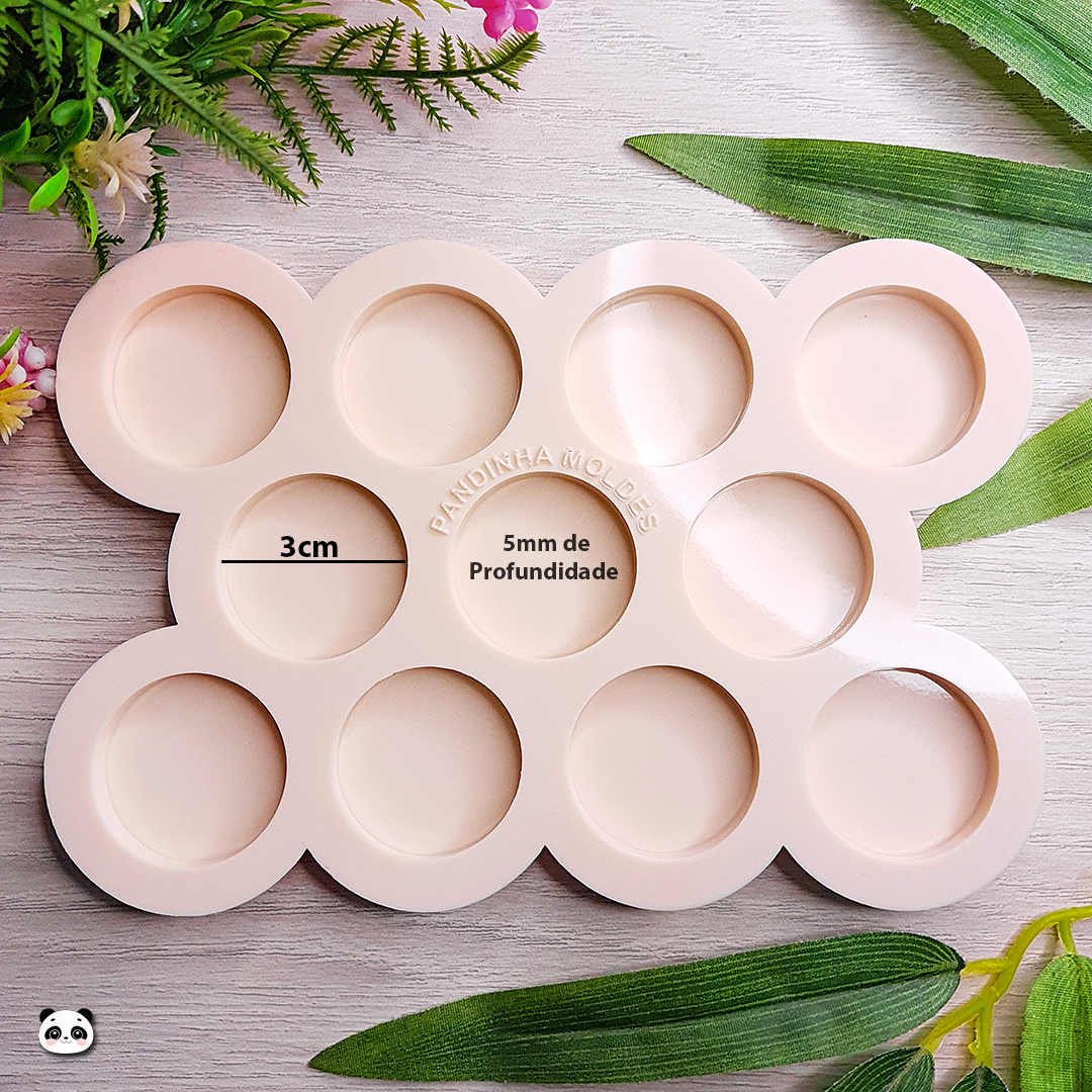 Molde De Silicone Para Resina Redondo ou Círculo 3cm - Epoxi Color